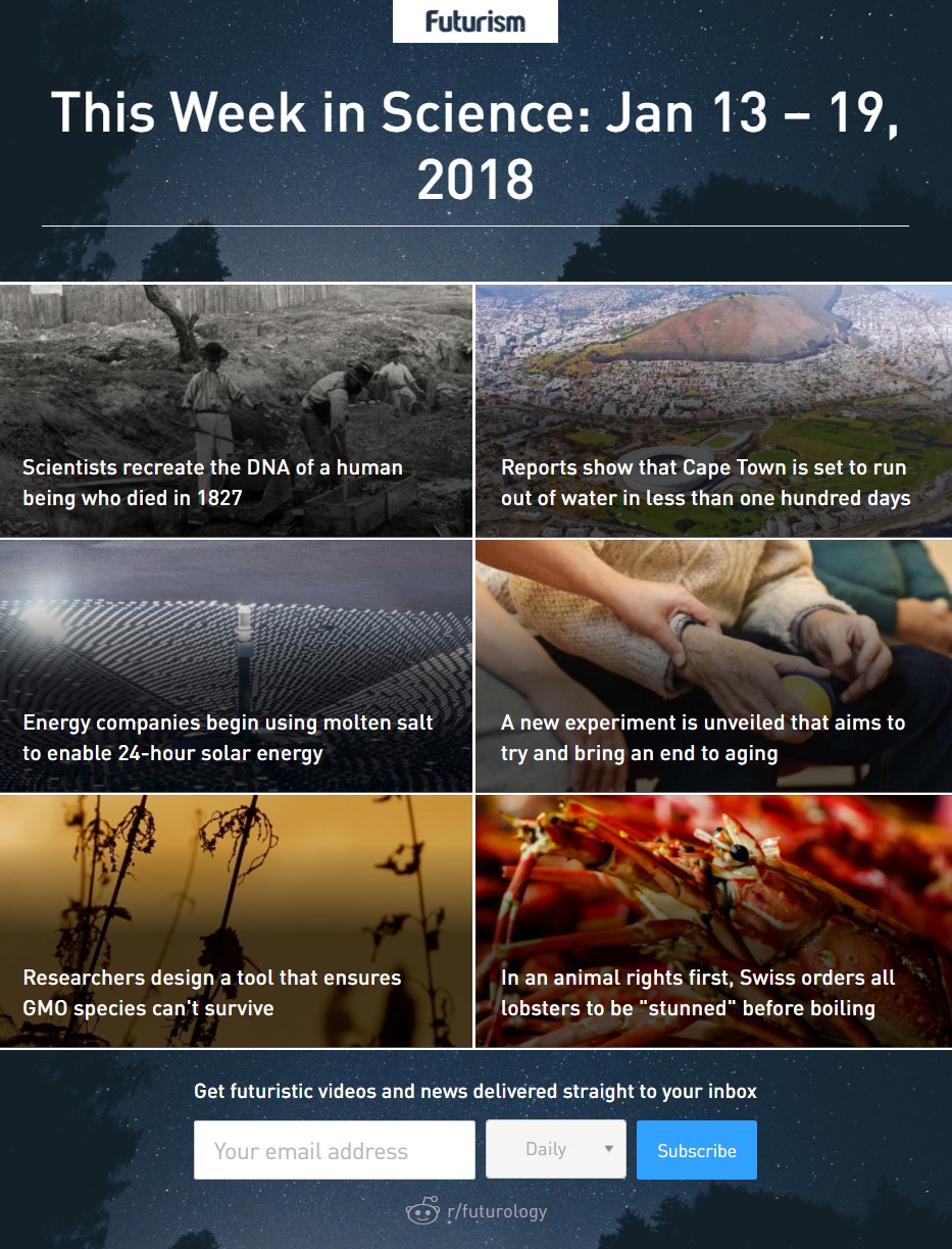 This Week in Science: Jan 13 – 19, 2018