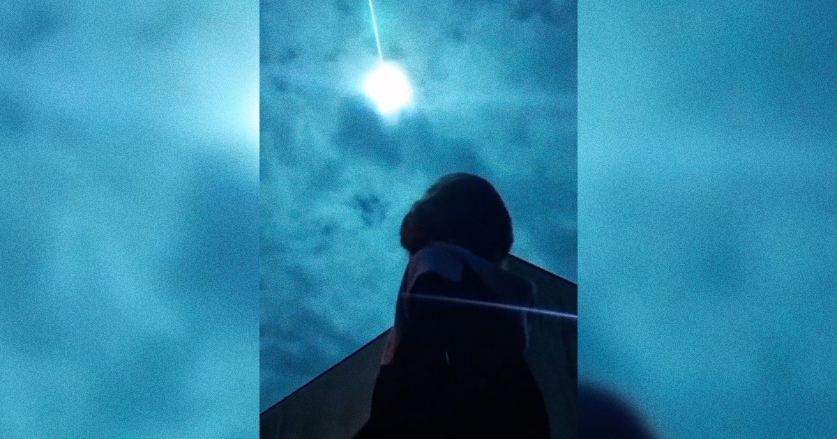 Girl Awestruck After Capturing Brilliant Blue Comet By Chance on Camera