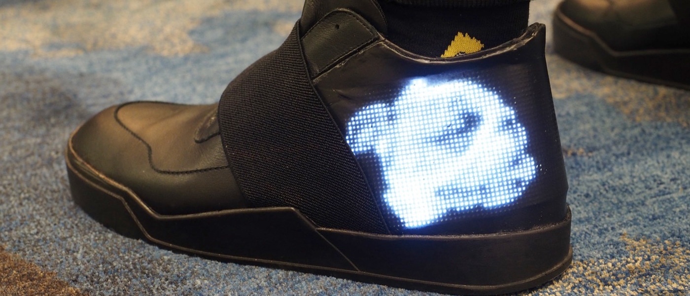 These Matrix Shoes Give You a Customizable LED Screen on Your Feet