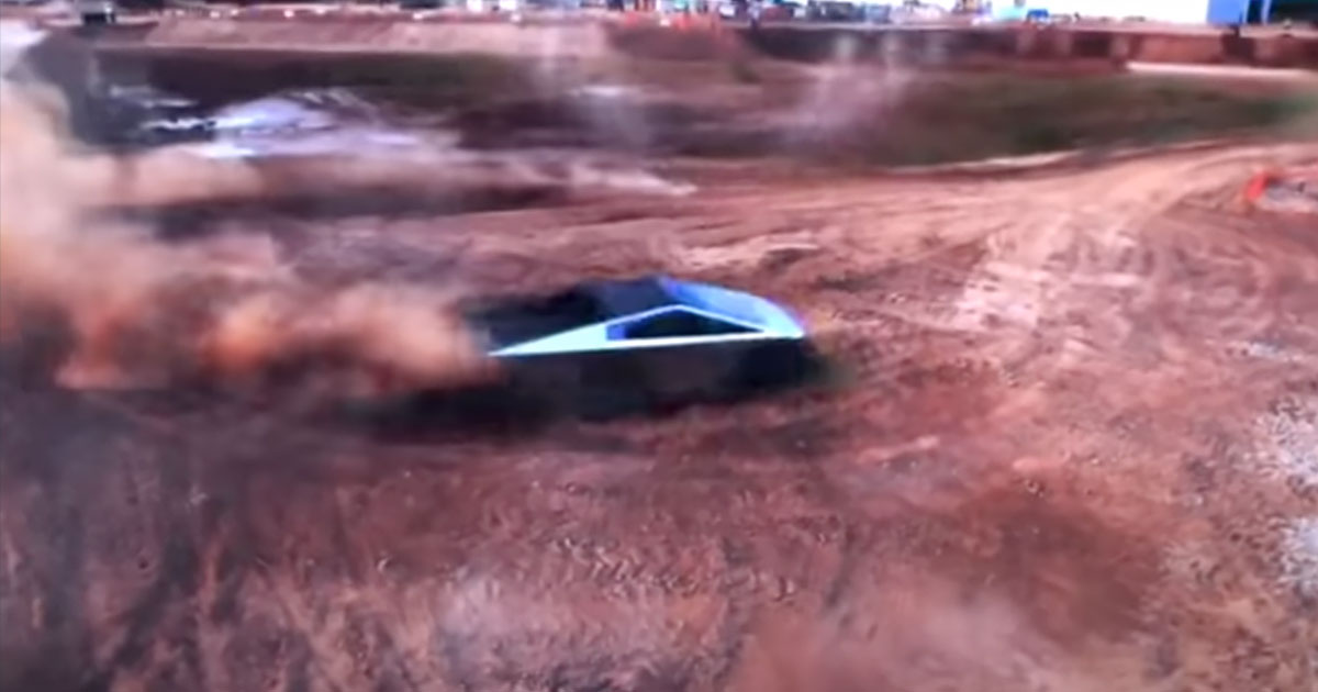 Leaked Video Shows Cybertruck Tearing It Up Offroad