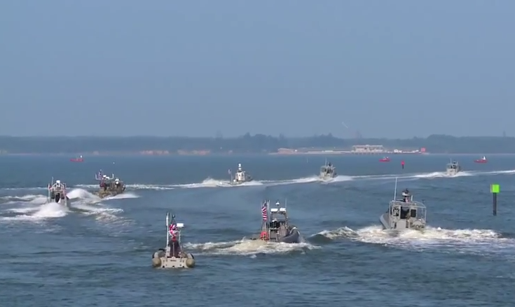 U.S. Navy Tests Robotic Boat Swarms to Overwhelm Enemies