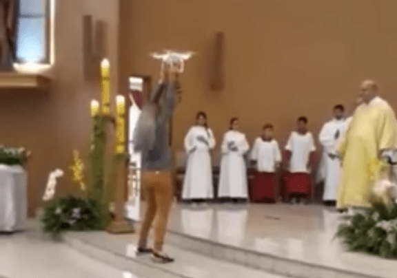 Video: Jesus Saves, but Drone Delivers This Catholic Church from Boredom