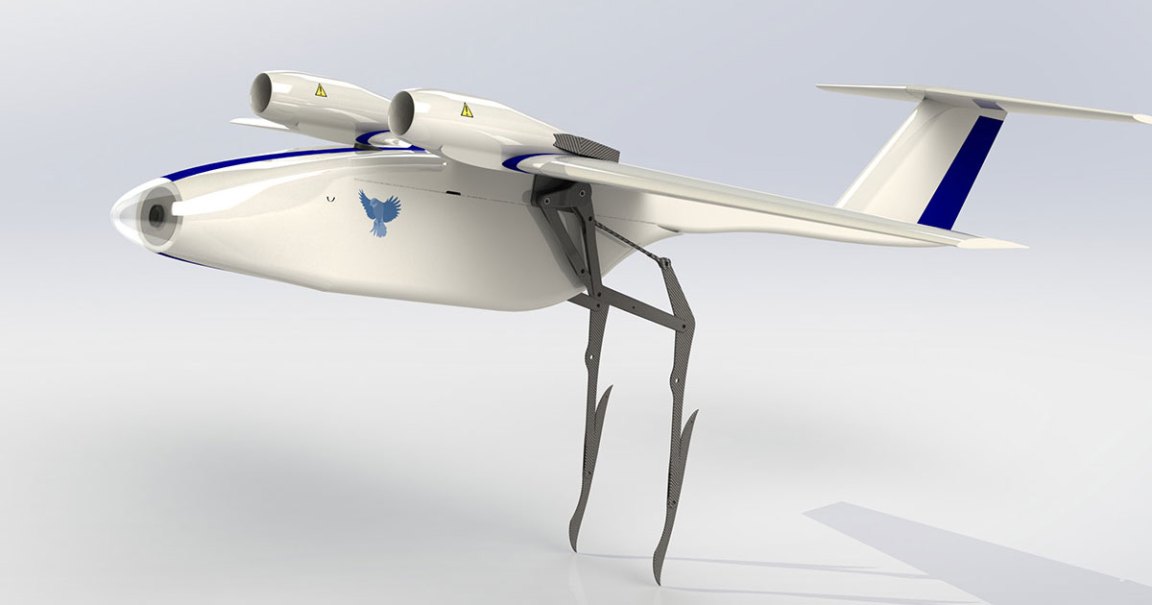 This Drone Takes off by Leaping With Bird-Inspired Legs