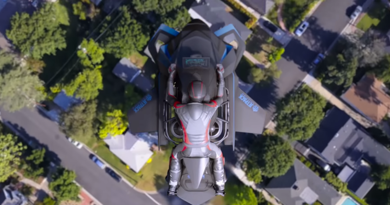 Inventor Unveils Flying Motorcycle Powered by Eight Jet Engines