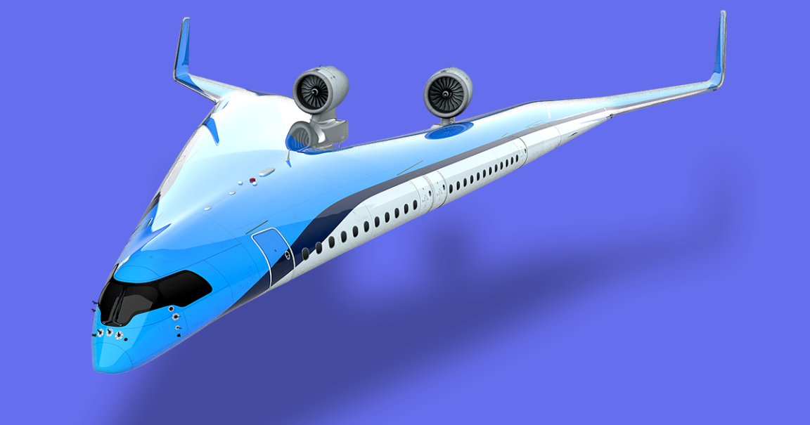 New “Flying-V” Plane Puts Passenger Seats in the Wings