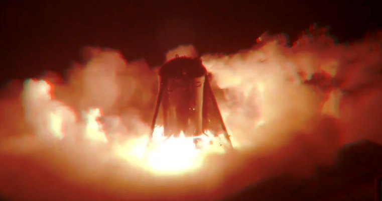 SpaceX's Starship Hopper Completes First Tethered "Hop"