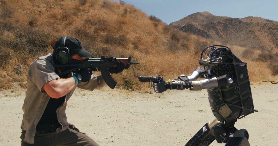 Bosstown Dynamics Parody Video Shows Robot Shooting Humans | Futurism