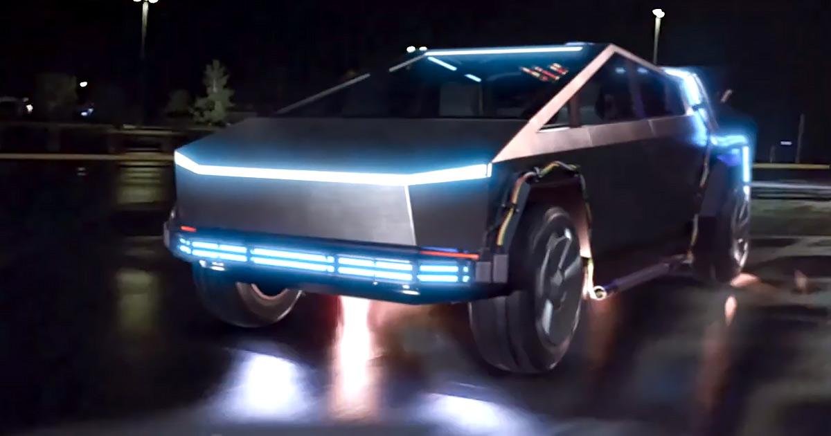 Watch a Cybertruck Replace the DeLorean in "Back to the Future"