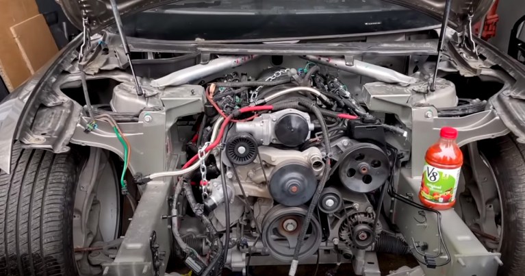 In Chaotic Project, Mechanic Installs Gas Engine in Tesla