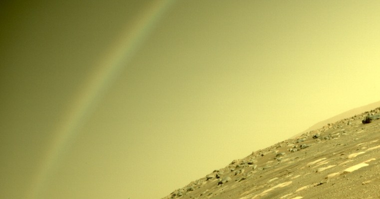 NASA Releases Breathtaking Rover Photo of "Rainbow" on Mars