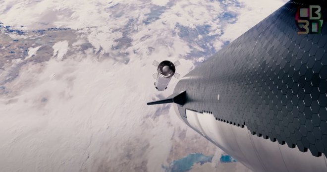 Gorgeous New Animation Shows Starship Going Orbital