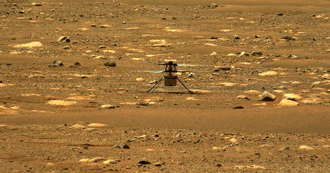Enhance! Spacecraft Spots NASA's Mars Helicopter All the Way From Orbit