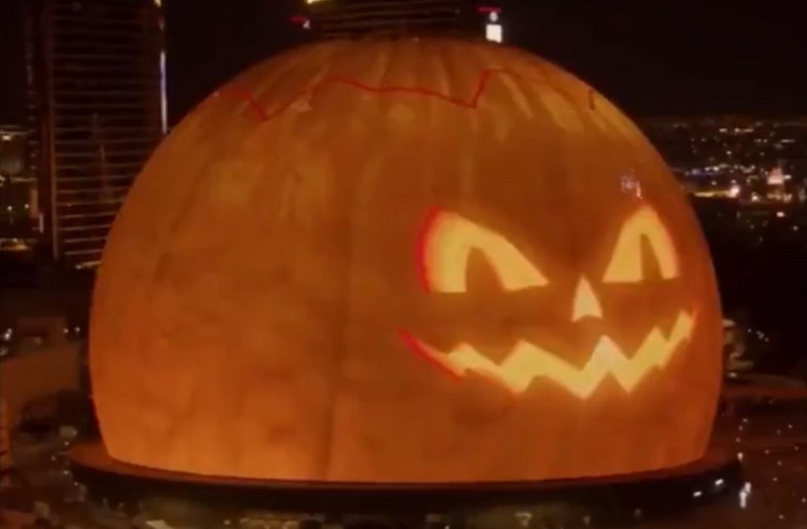 The Giant Las Vegas Sphere’s Halloween Costume Is Pretty Great