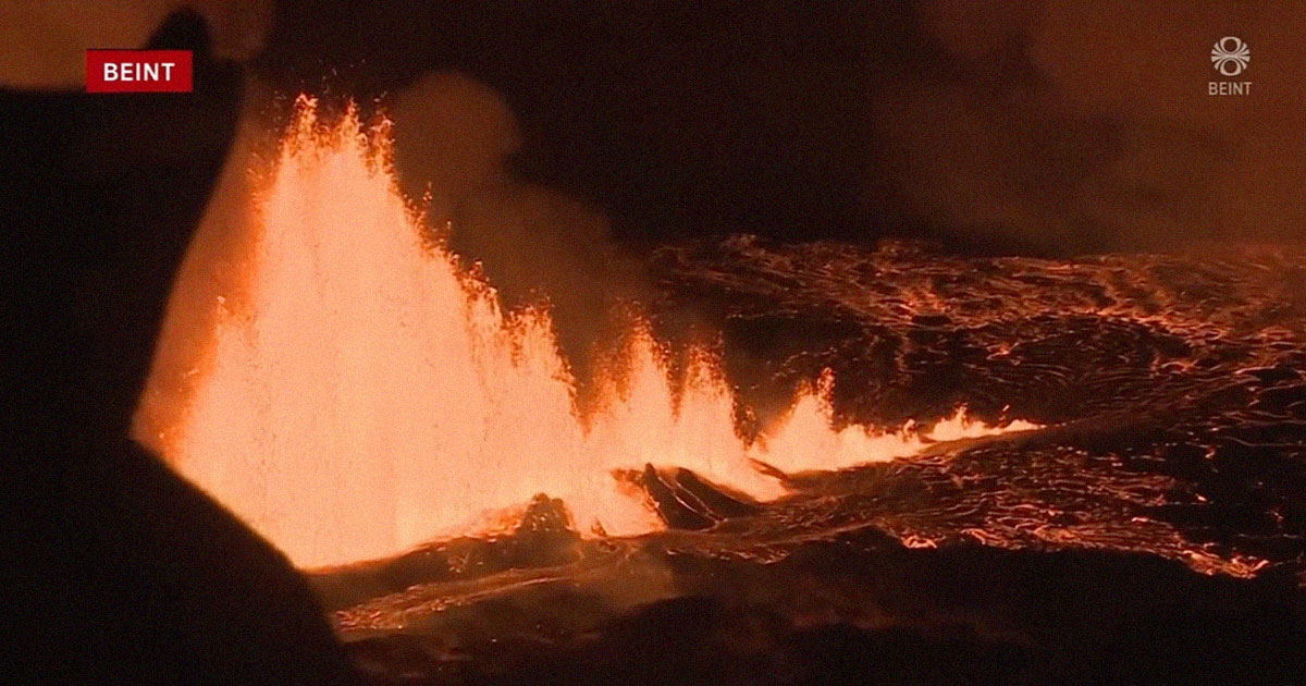 Massive Icelandic Volcano Erupts, Spews Lava Hundreds of Feet Into the Air