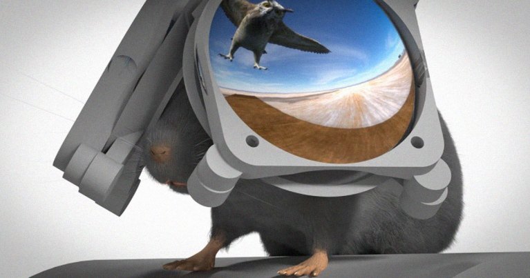 Scientists Create Comically Gigantic VR Goggles for Mice