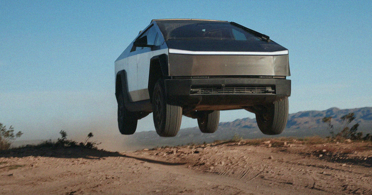 Video Shows Cybertruck Getting Amazing Air
