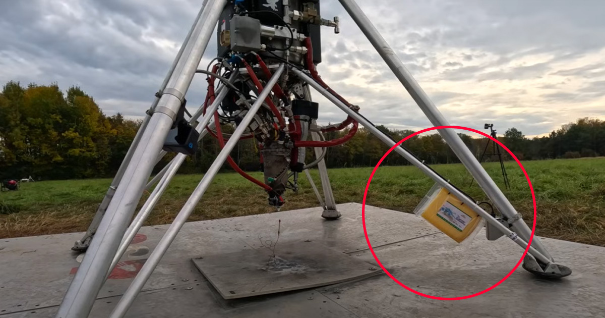 Rocket Launch Threatened by Sliced Cheese Stuck on Leg