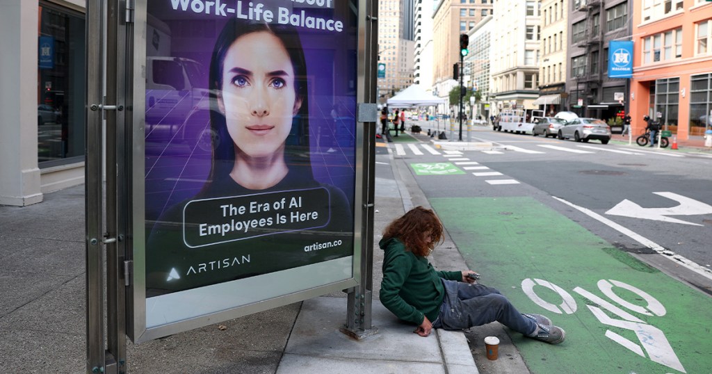 Humans Alarmed at AI Company's "Stop Hiring Humans" Billboards