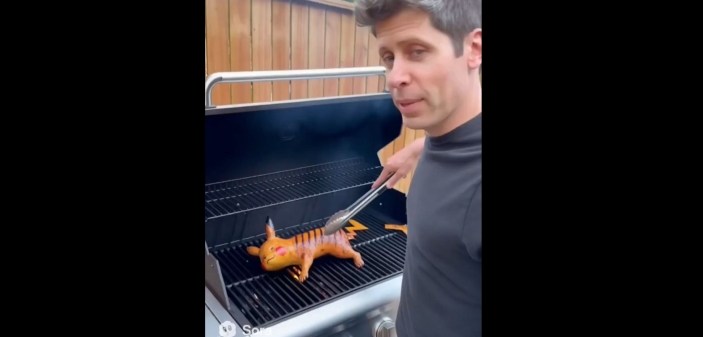 Horrific Sora 2 Video Shows Sam Altman Grilling a Dead Pikachu