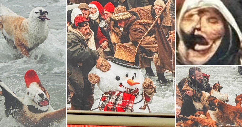 Town's Huge Christmas Mural Was Generated Using AI, Resulting in ...