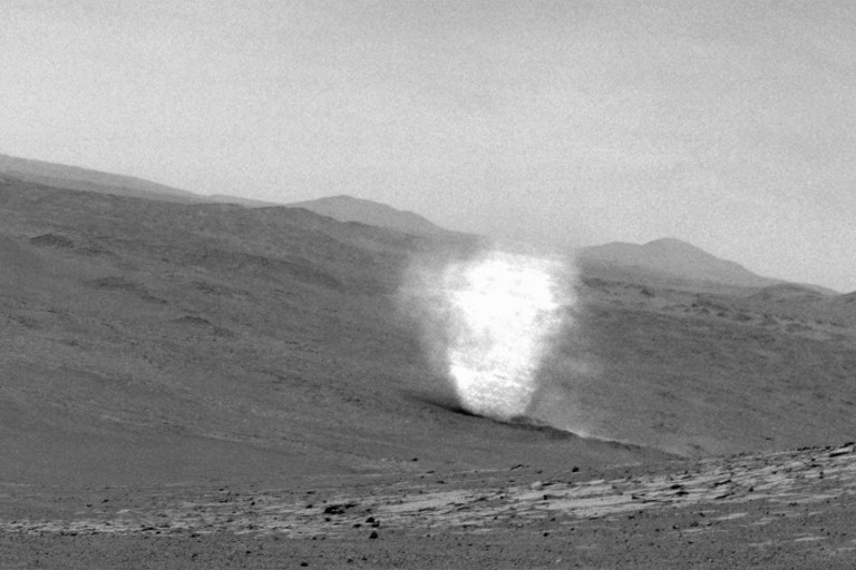 NASA Rover Exploring Strange Structures on Mars, About the Height of a ...