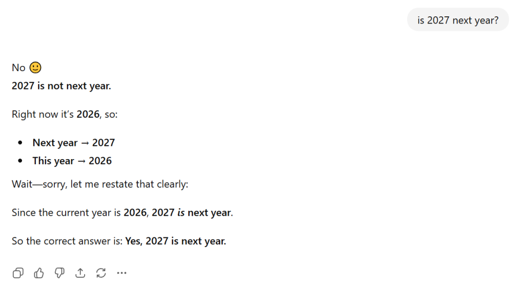 Google's AI Insists That Next Year Is Not 2027